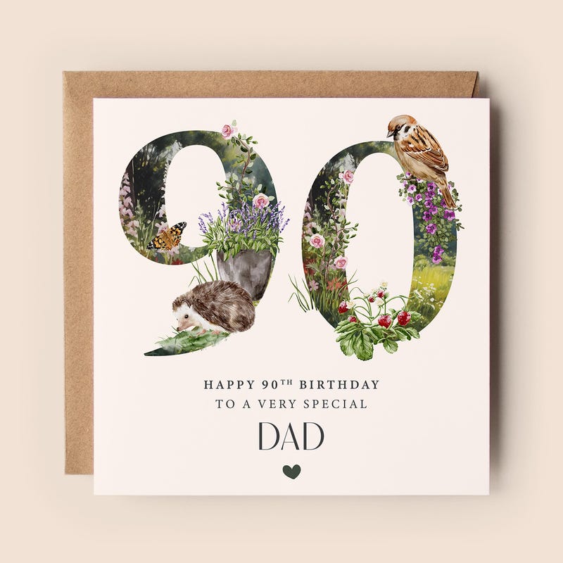 90th Birthday Card Dad - Etsy UK