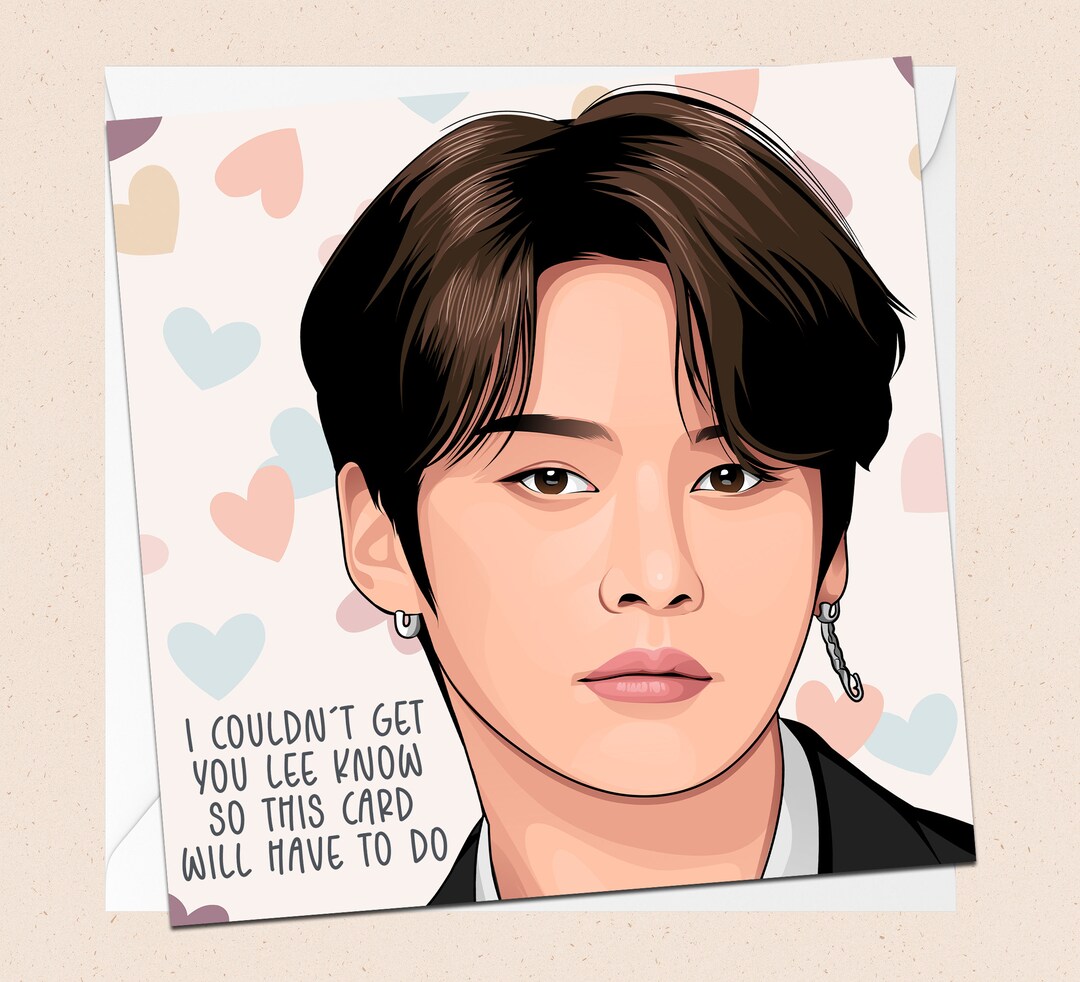 Lee Know From Stray Kids Greetings Card With Envelope K-pop Birthday ...