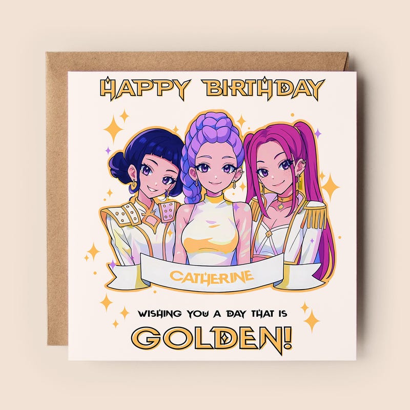 K Pop Demon Hunters Birthday Card - Etsy UK