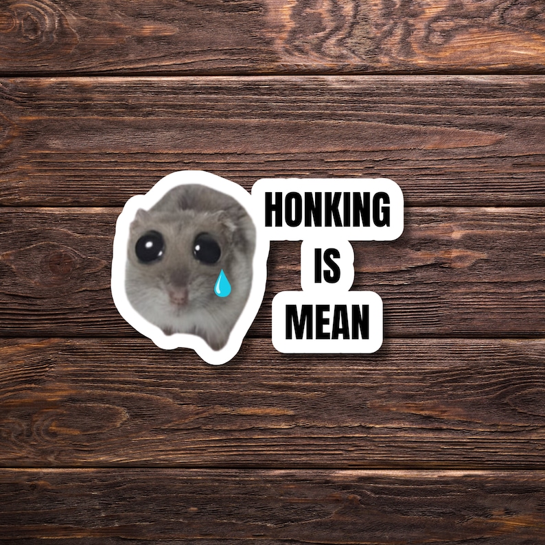 Funny Hamster Stickers Sad Hamster Meme Viral Sticker Trending Tiktok Big Eyes Digital Sticker ...