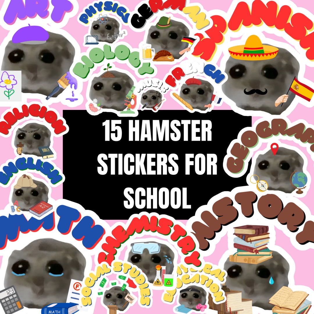15 Funny Hamster Stickers Sad Hamster Meme Viral Sticker Trending ...