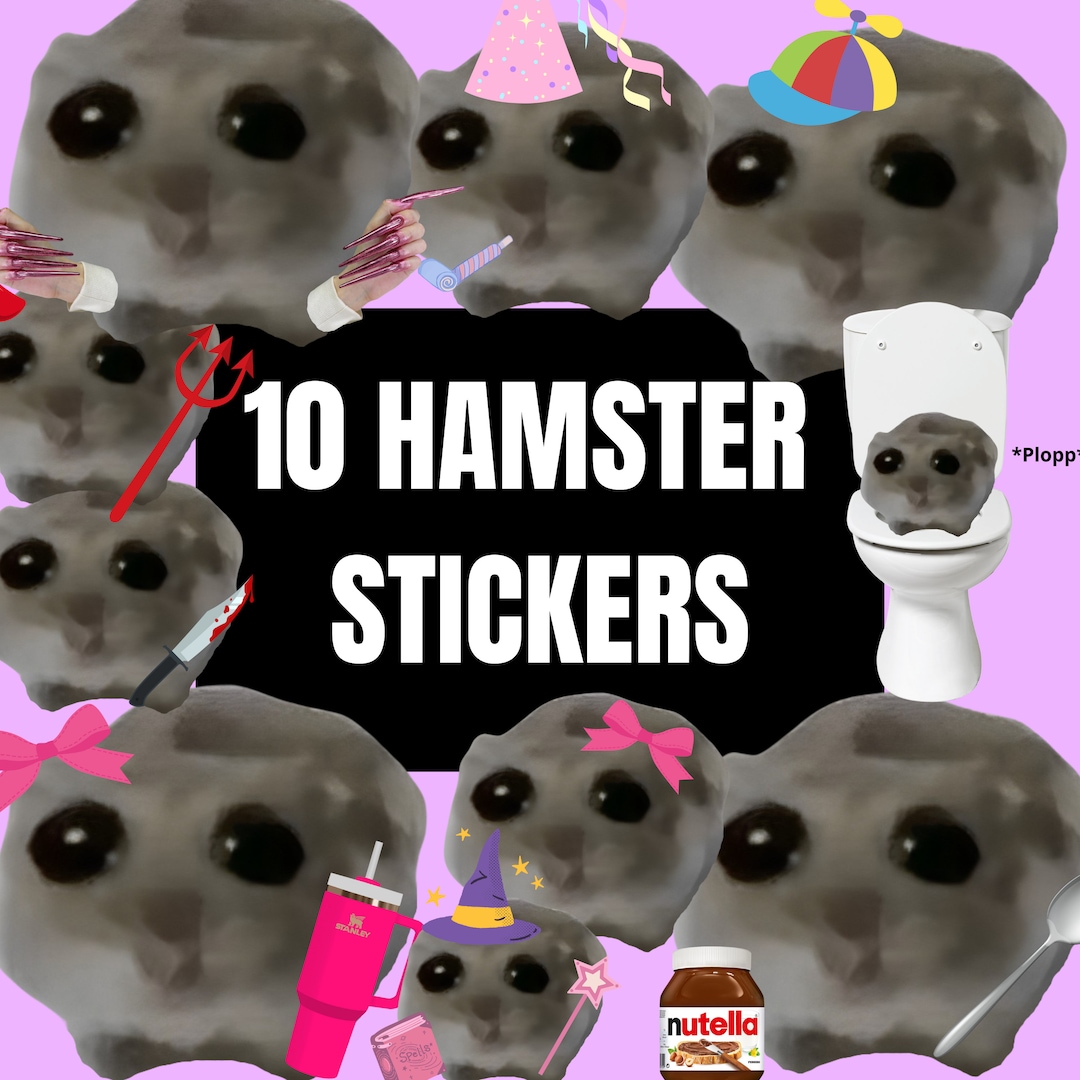 Funny Hamster Stickers Sad Hamster Meme Viral Sticker Trending Hamster ...