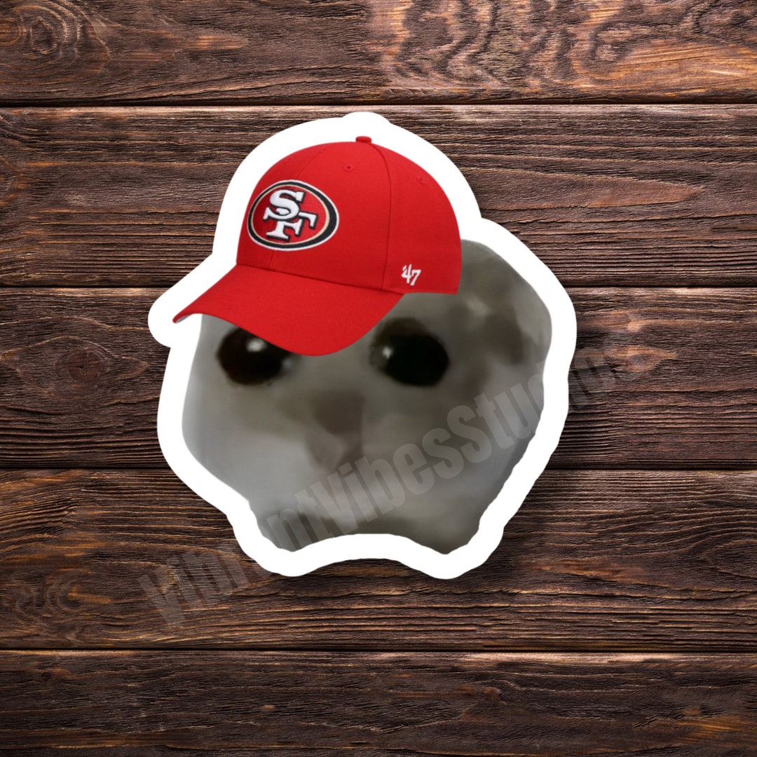 Sad Tiktok Hamster Meme Cute Funny Hamster Stickers Gift Viral Trending Trend Big Eyes Digital ...