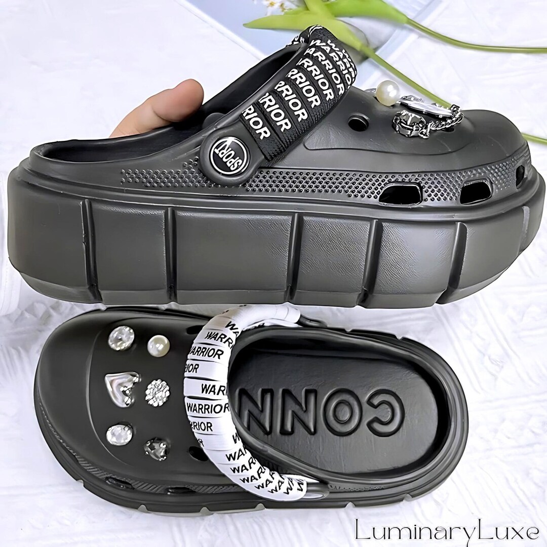 Thick Platform Clogs Waterproof Beach Outdoors Vacation Summer White ...