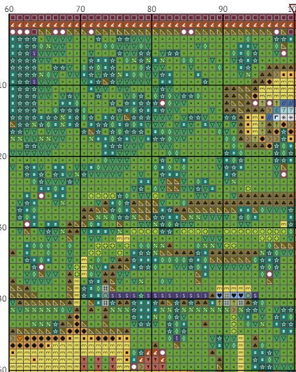 Stardew Valley Map (cross Stitch Pattern DMC) - Etsy