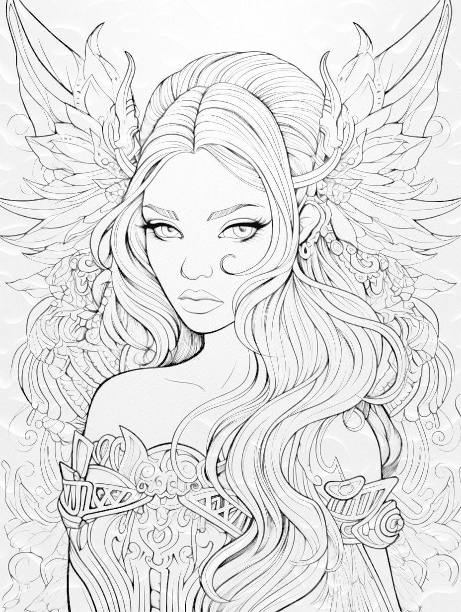 Gothic Colouring Pages for Adults, 10 Grown up Goth Theme Printable ...