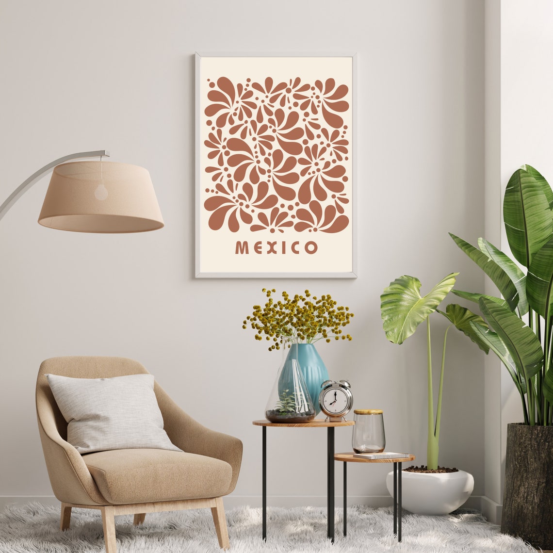 Mexican Talavera Inspired Digital Poster, Mexican Talavera Print ...