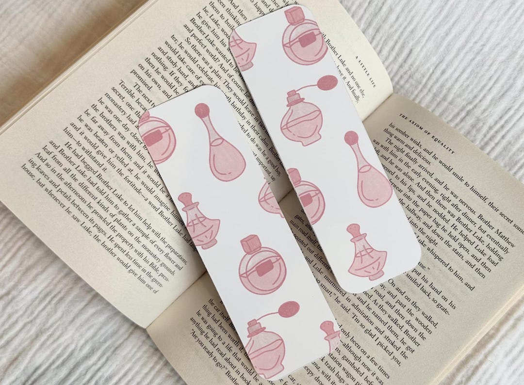 Elegant Perfume Bookmark, Aesthetic Bookmark, Bookmark for Girls, Pink ...