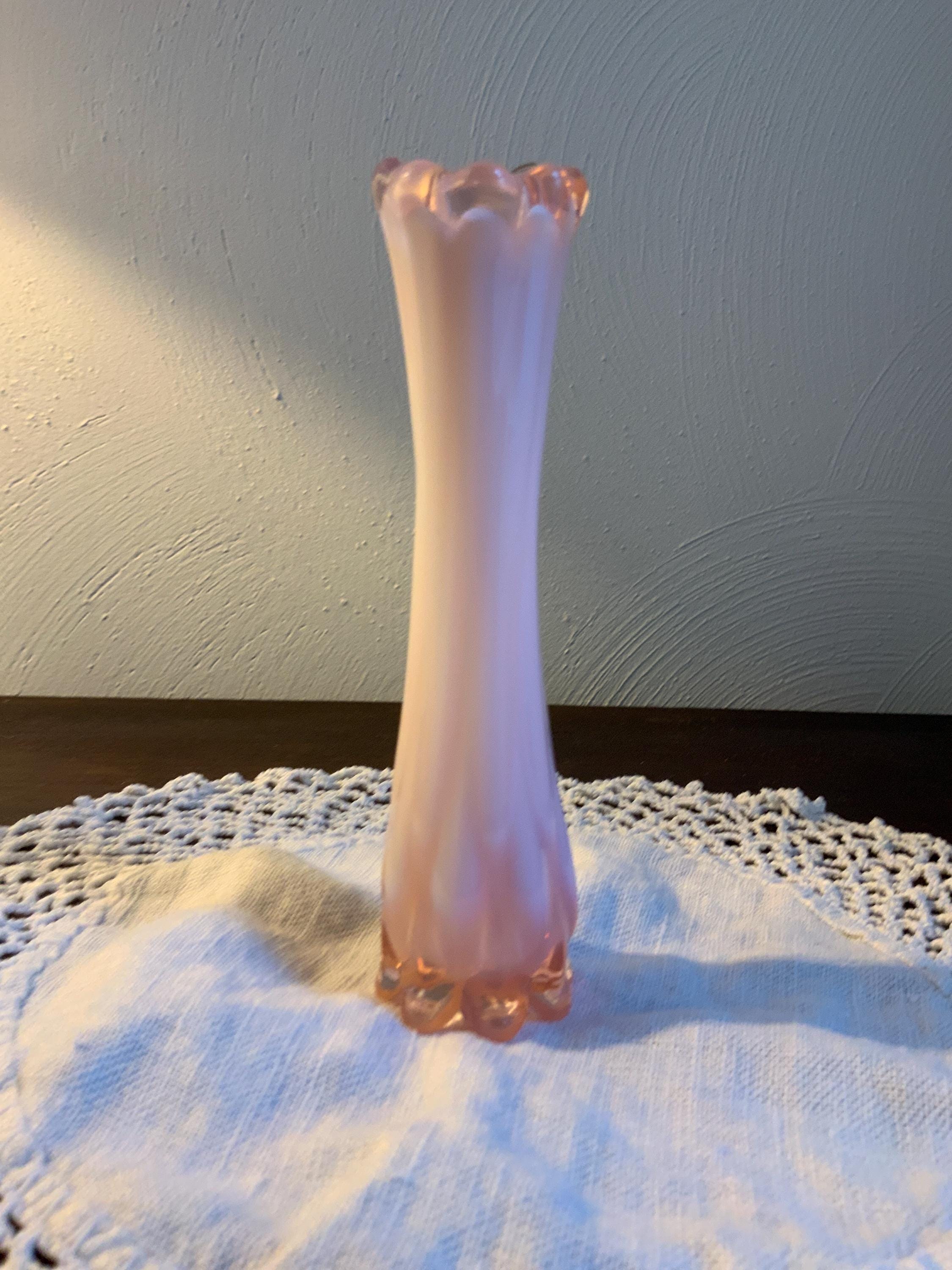 Vintage Fostoria Glass Swung Bud Vase Heirloom Pink Opalescent. MCM. - Etsy
