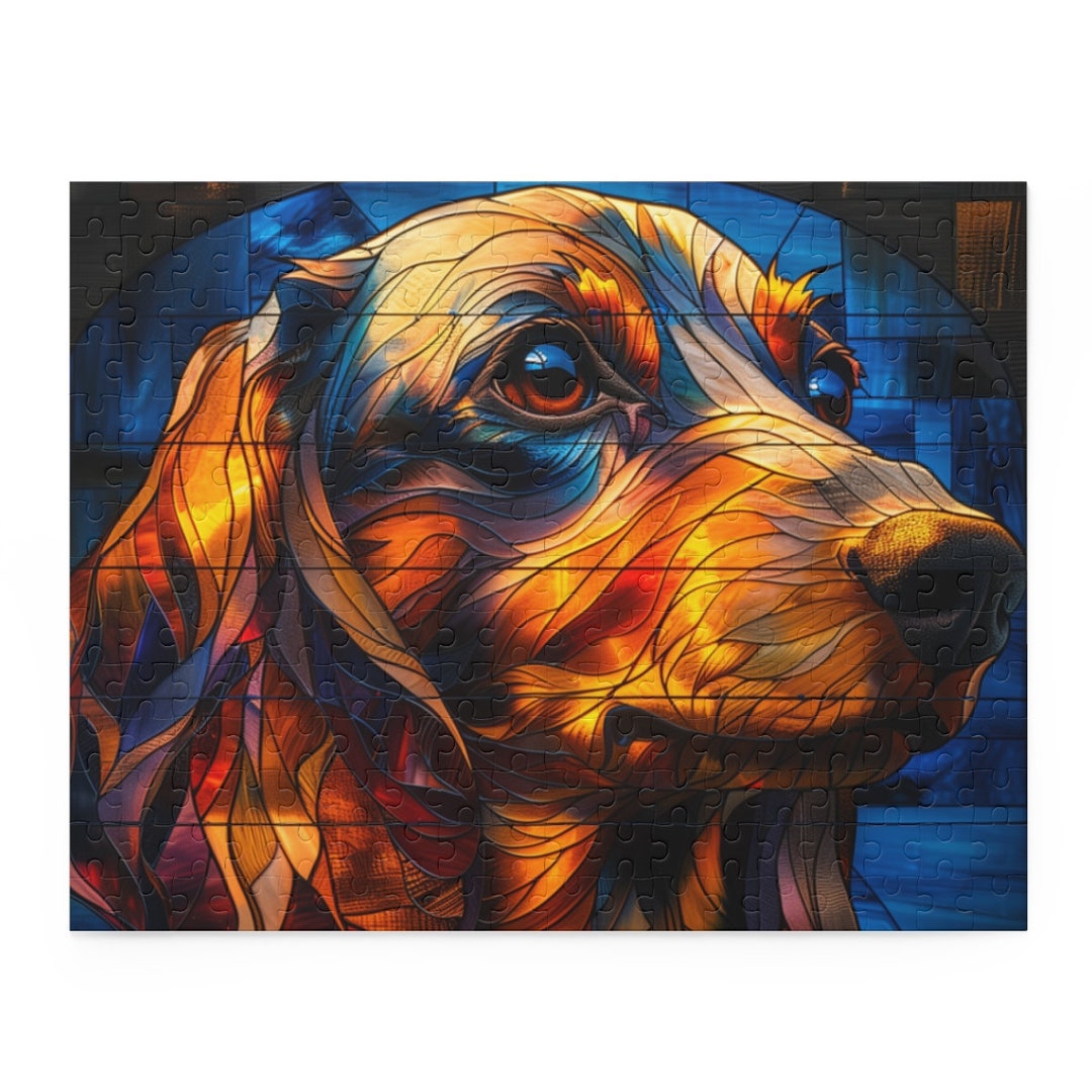 Stained Glass Dachshund Jigsaw Puzzle | Animal Puzzle | Puzzles for ...