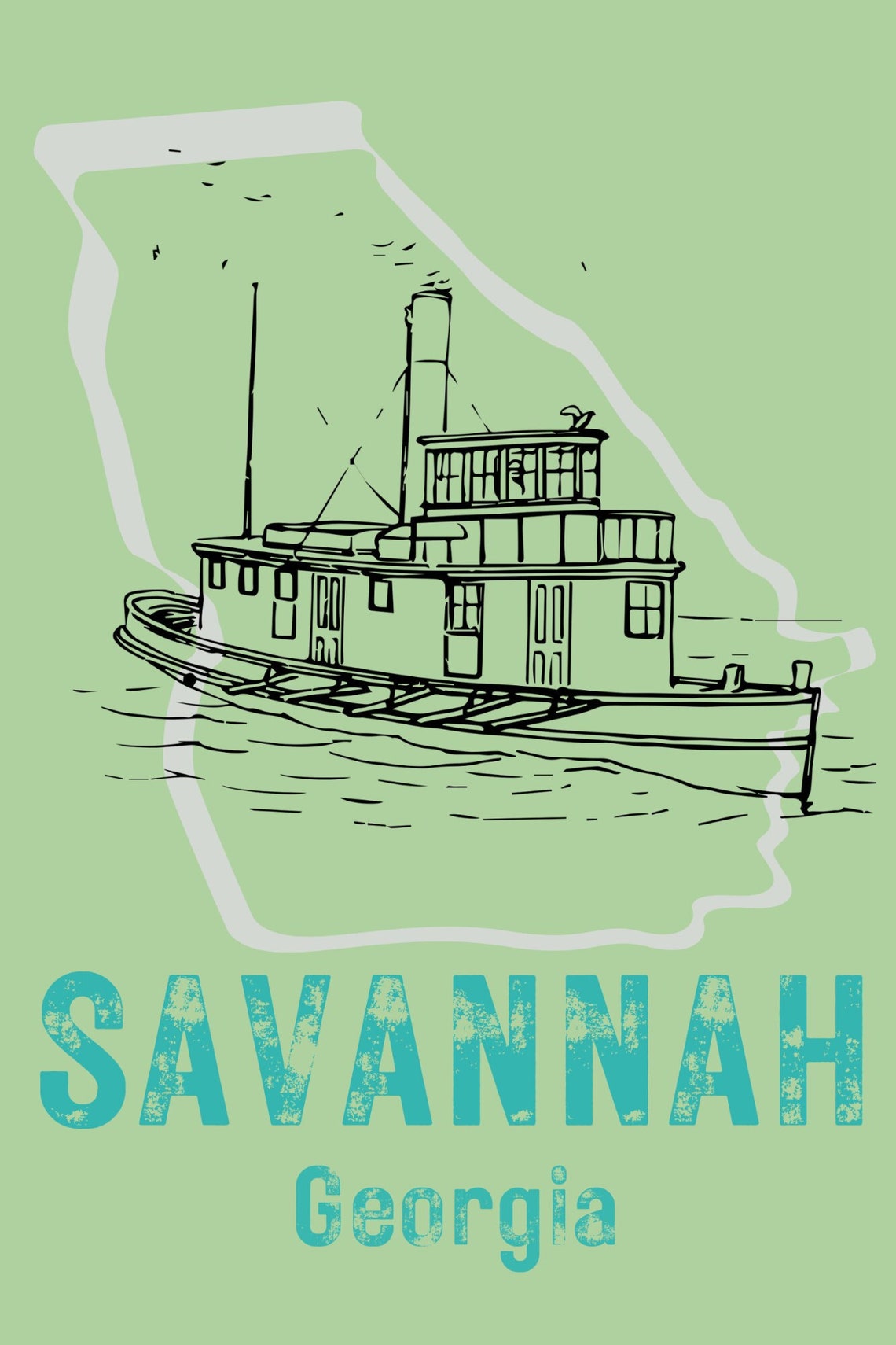 Savannah Georgia Poster - Etsy