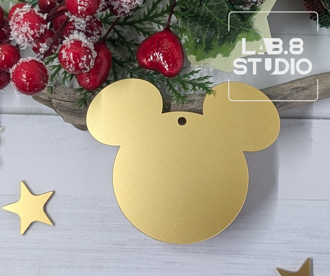 Plexiglass Nameplates With Mickey Mouse Silhouette Customizable, Golden ...