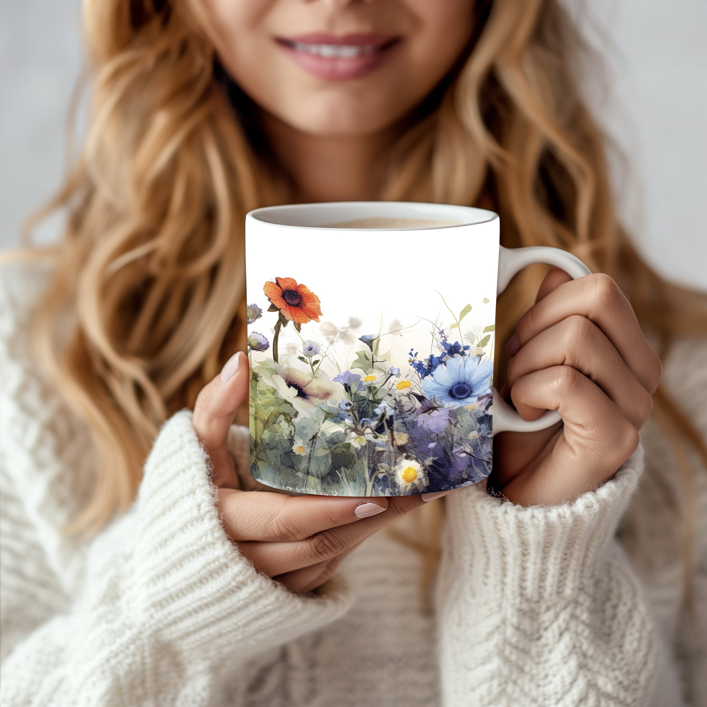 Wild Flower Mug, Birth Flower Mug, Birth Flower Gifts, Birth Flower ...