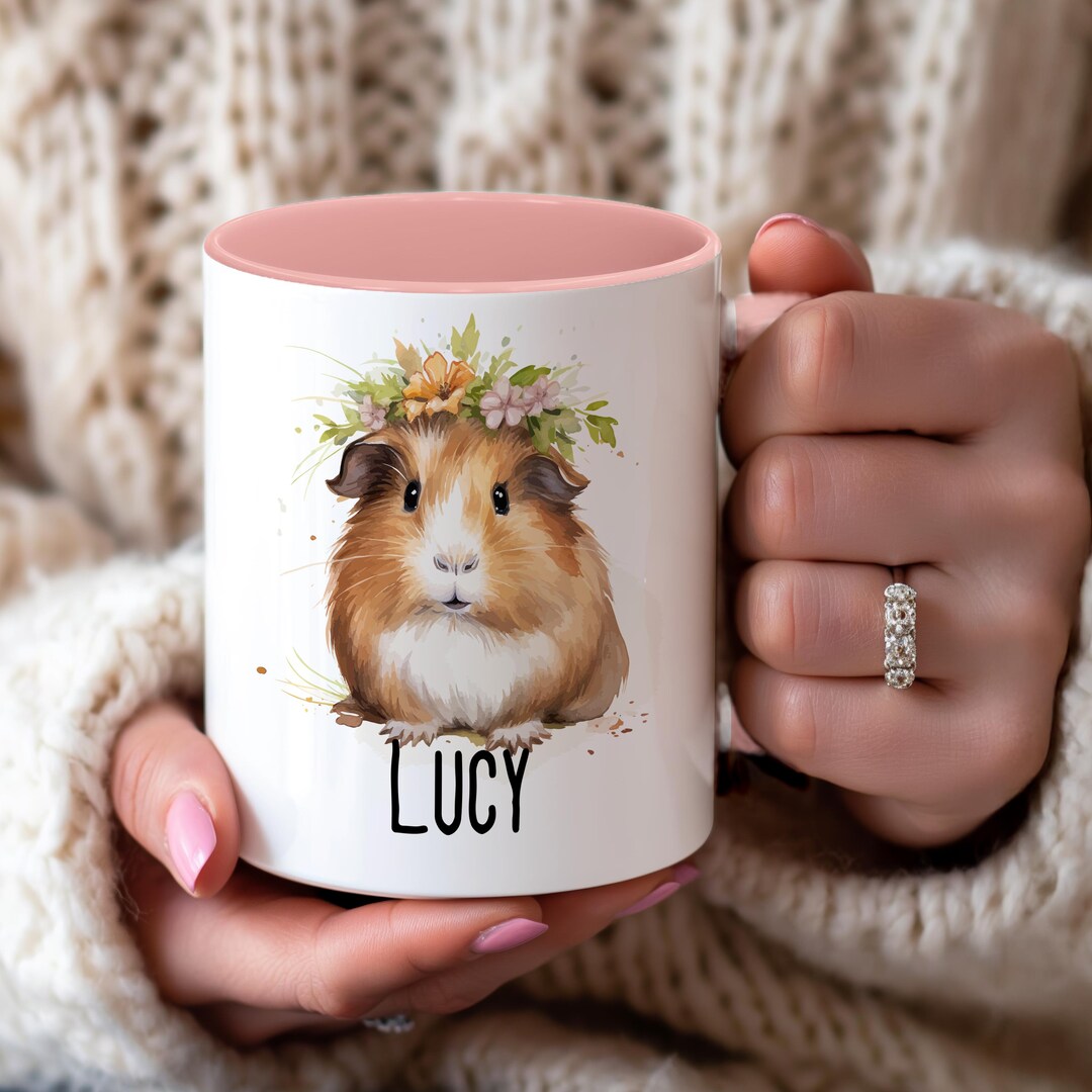 PERSONALIZED Guinea Pig Watercolor Mug, CUSTOM Guinea Pig Mug, Guinea ...
