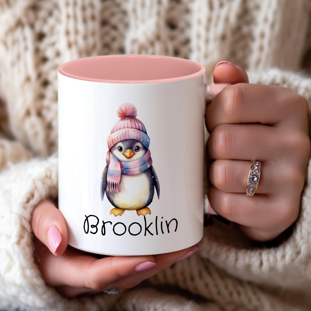 PERSONALIZED Penguin Coffee Mug, CUSTOM Penguin Gift, Animal Lover Mug ...