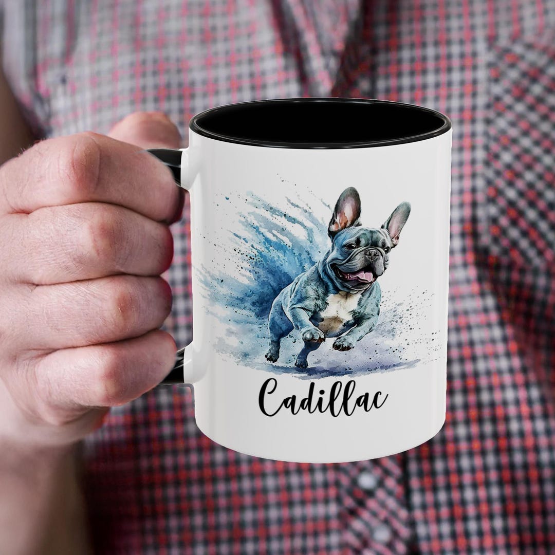 PERSONALIZED Frenchie Coffee Mug Watercolor, CUSTOM Frenchie Gift ...