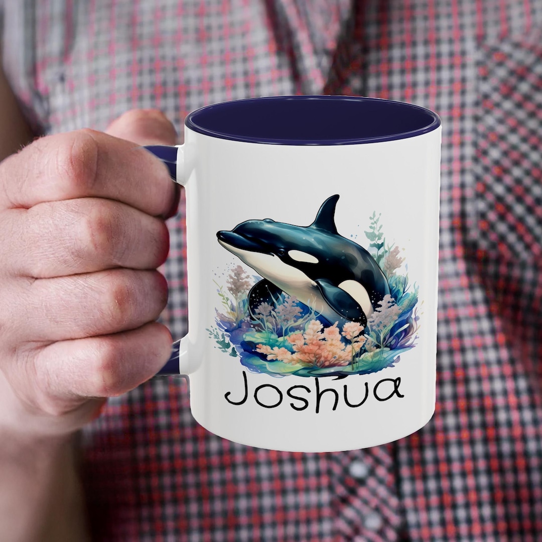 PERSONALIZED Coffee Mug, CUSTOM Orca Gift, Animal Lover Mug, Navidad ...