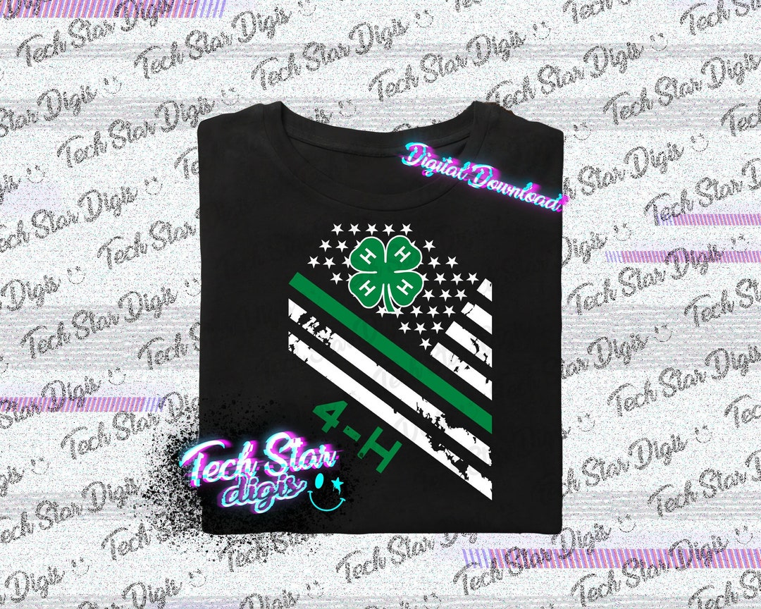 4H Tattered Flag 4H Club Digital Download PNG & SVG - Etsy
