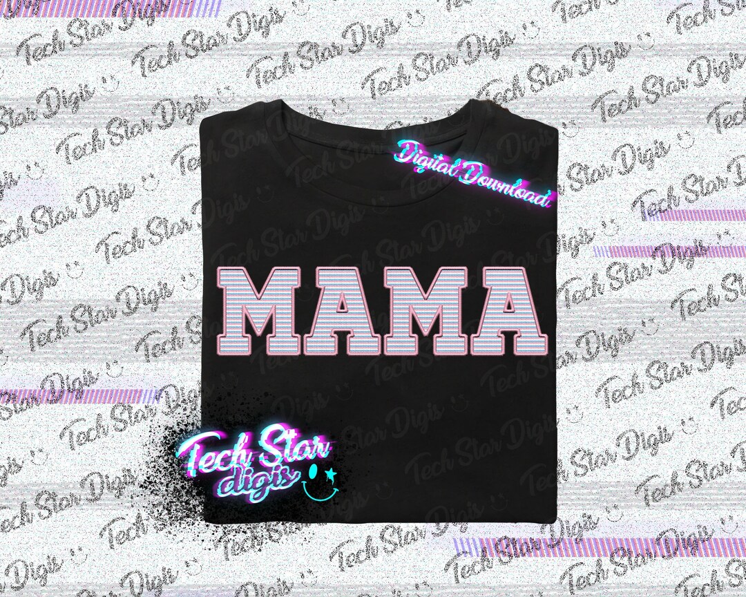 Mama Receiving Blanket Faux Embroidery Digital Download PNG - Etsy
