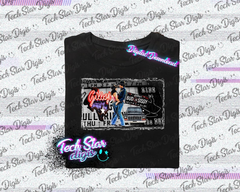 Bud & Sissy Urban Cowboy Gilley's Digital Download PNG - Etsy