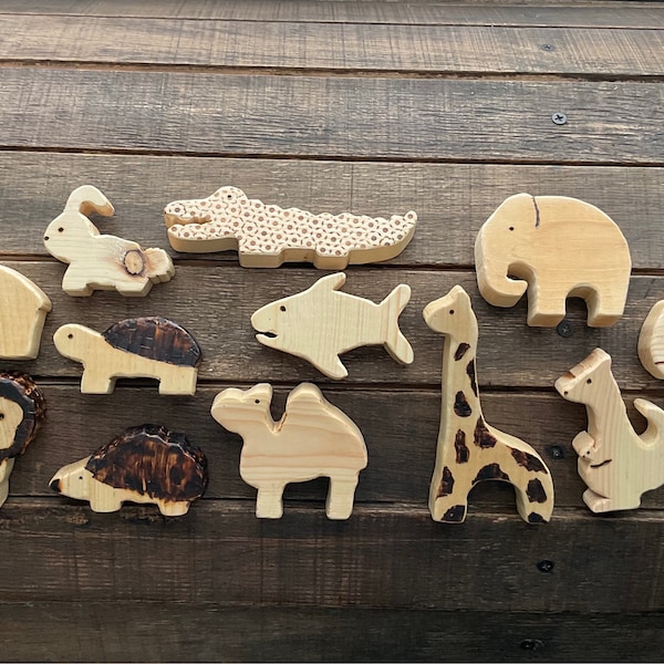 Wooden Animals - Etsy