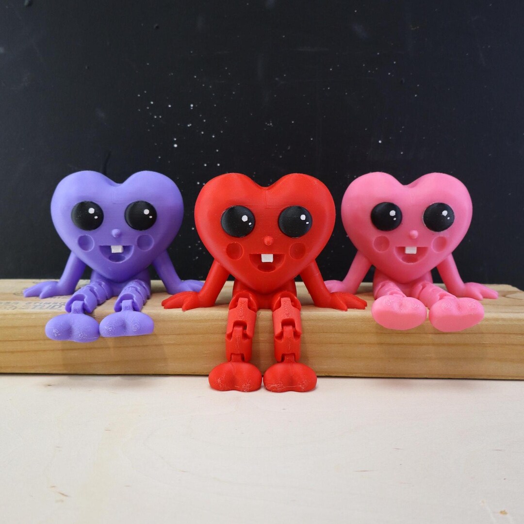 Articulated Flexi Heart Fidget Toy – 3D Printed Valentine Buddy - Etsy
