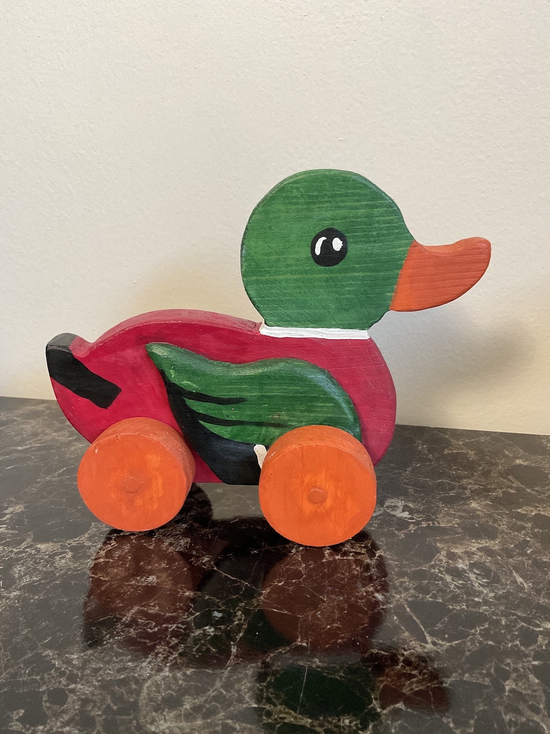 Wooden Duck Toy - Etsy