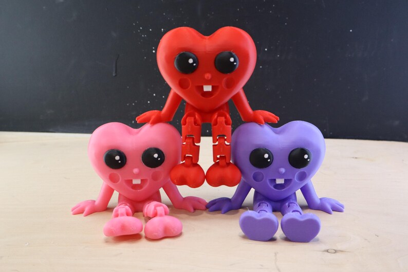 Articulated Flexi Heart Fidget Toy – 3D Printed Valentine Buddy - Etsy
