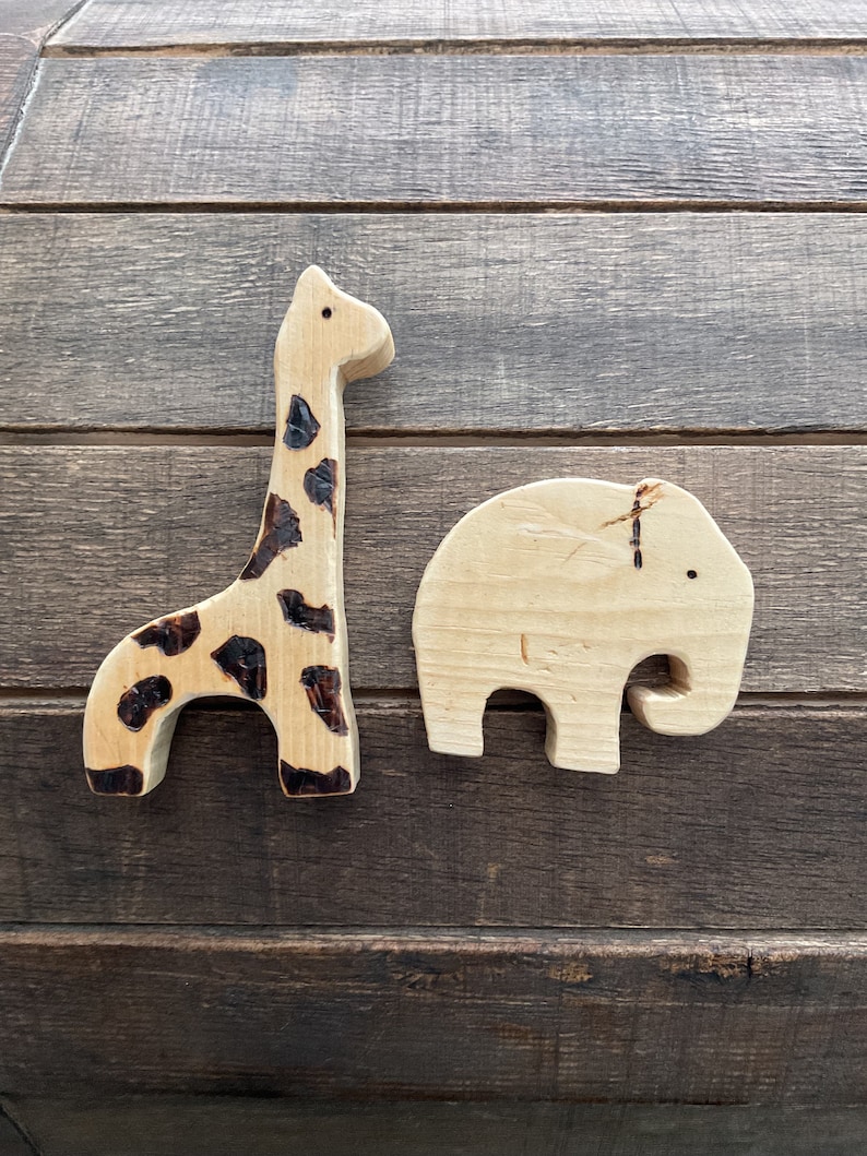 Hand Carved Wooden Animals - Etsy