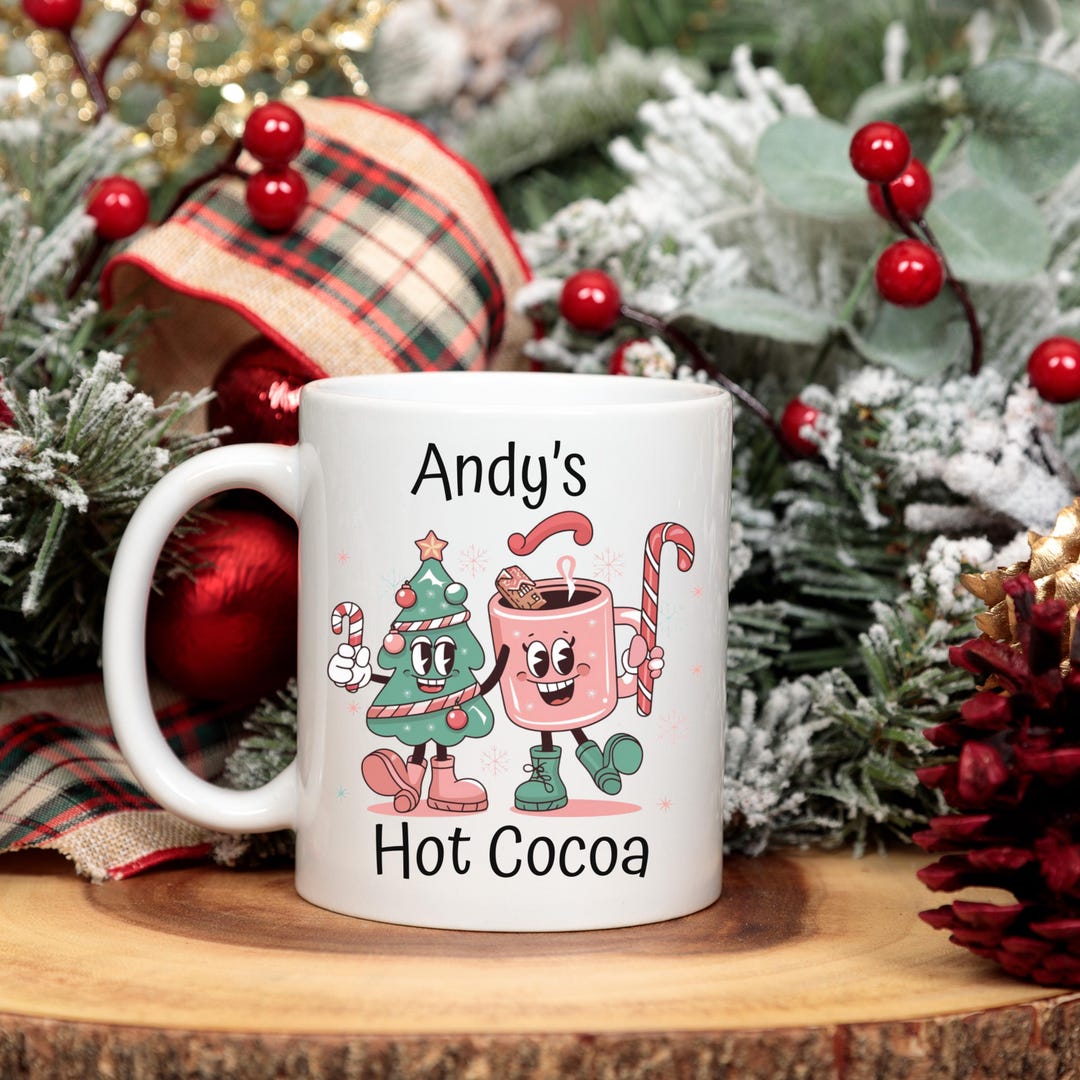 Christmas Hot Cocoa Mug Personalized, Kids Hot Chocolate Mug, Custom ...