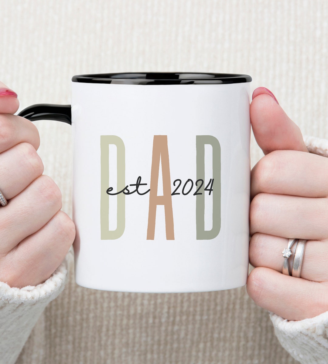 Dad Est 2024 Mug, New Dad Mug, New Father's Day Mug, Dad Gift, Gift for ...