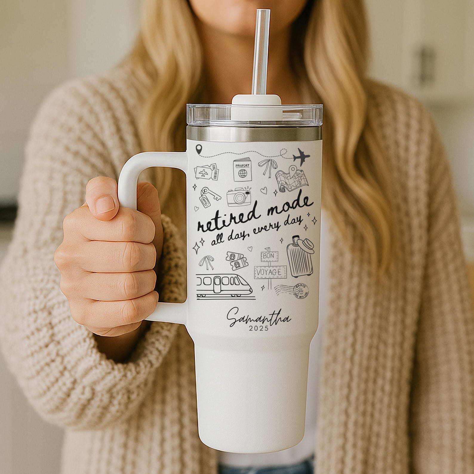 Personalized Retirement Tumbler 40oz, Happy Retirement Tumbler With ...