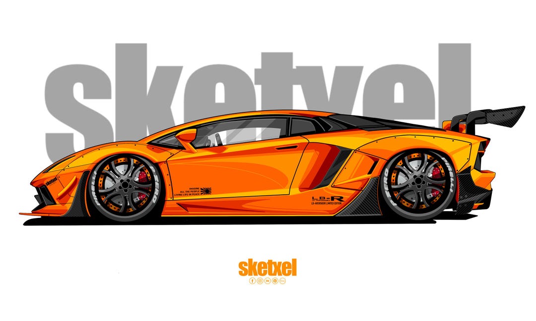 Customize Car Vector , Car Illustration, Customize Car, Automotive Art ...