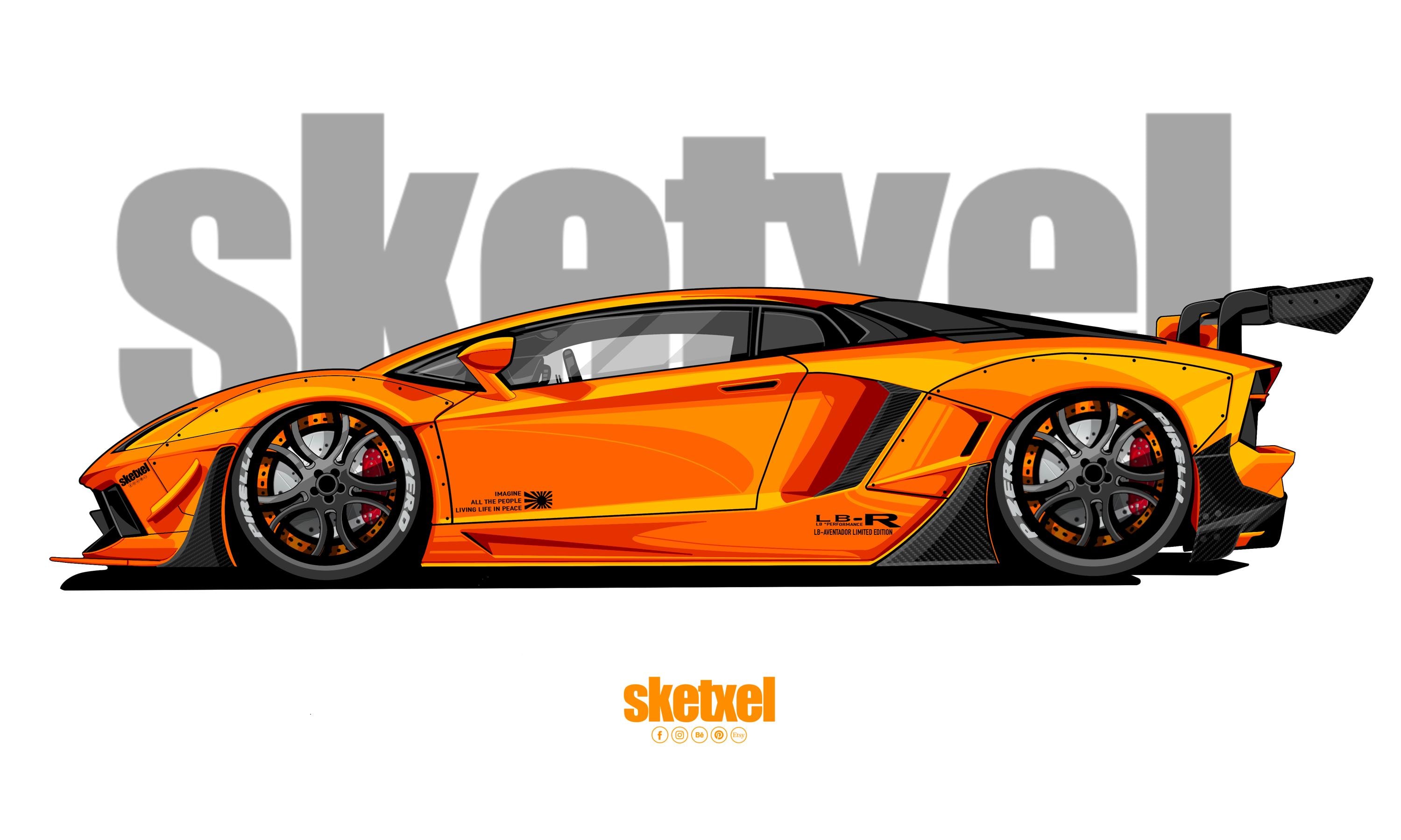 Customize Car Vector , Car Illustration, Customize Car, Automotive Art ...