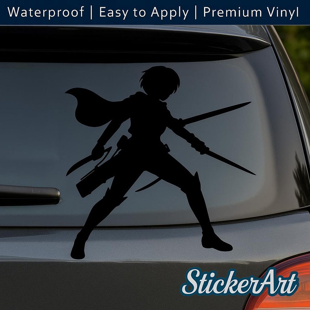 Mikasa Ackerman Sticker | Attack on Titan Silhouette Decal | AOT Vinyl ...
