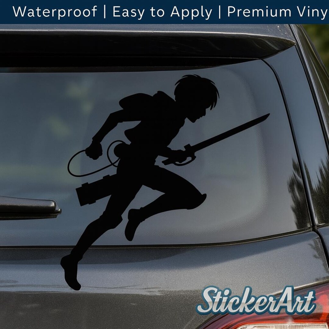 Eren Yeager Aufkleber | Attack on Titan Silhouette Aufkleber | AOT ...