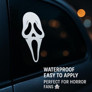 Ghostface Scream Vinyl Decal Sticker – Horror Movie Car Sticker | Scary ...