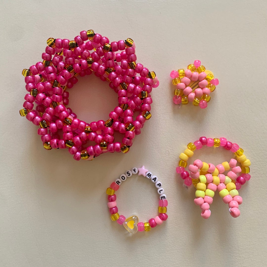 4pcs Rosy Maple Moth Themed Kandi Set - Etsy