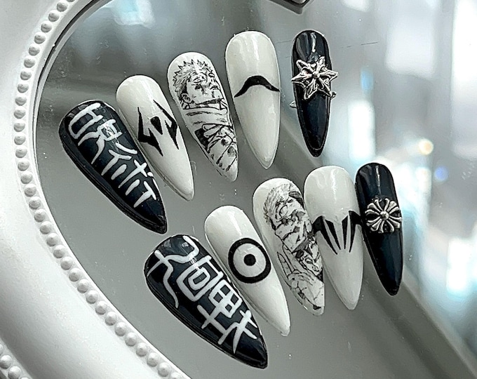 Soul Eater Press on Nails Ballerina Nails Y2K Nails - Etsy