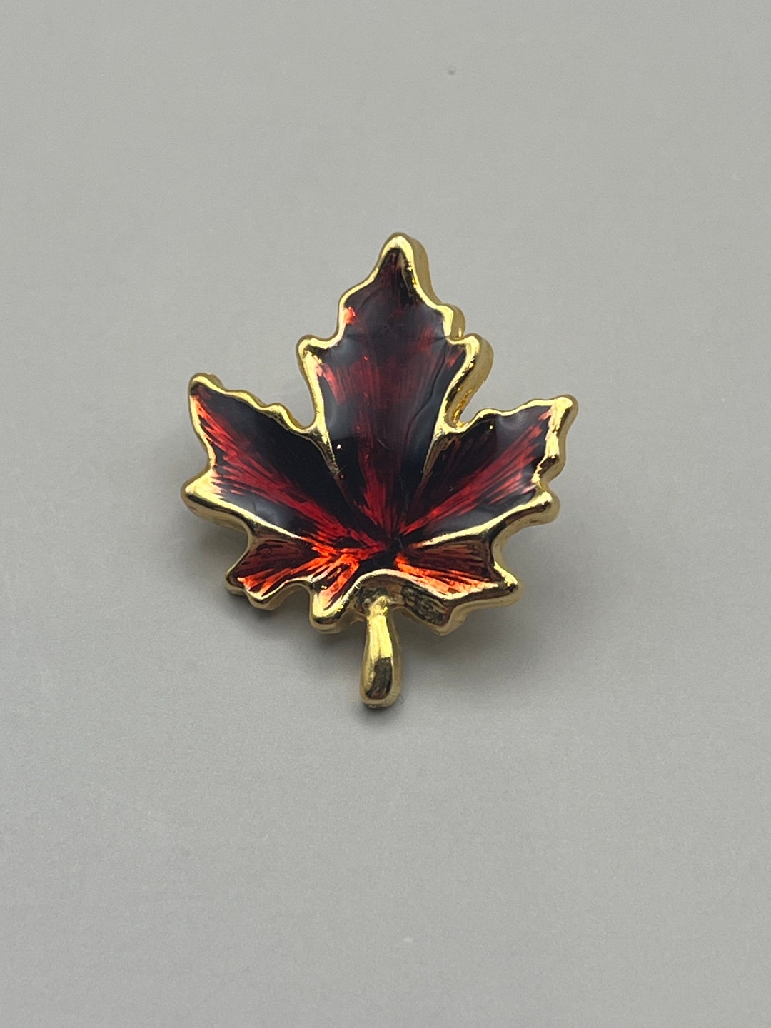 Vintage Small Gold Tone Red Maple Leaf Pin - Autumn Pin - Fall Pin ...