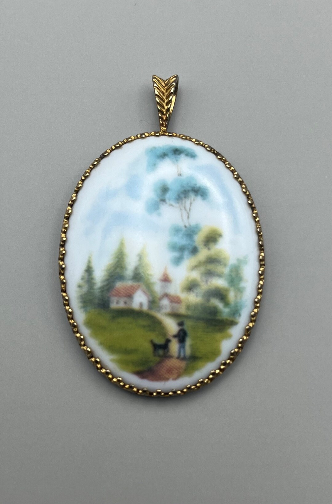 Vintage Danbury Mint Gold Tone Kaiser West Germany Countryside Scene ...