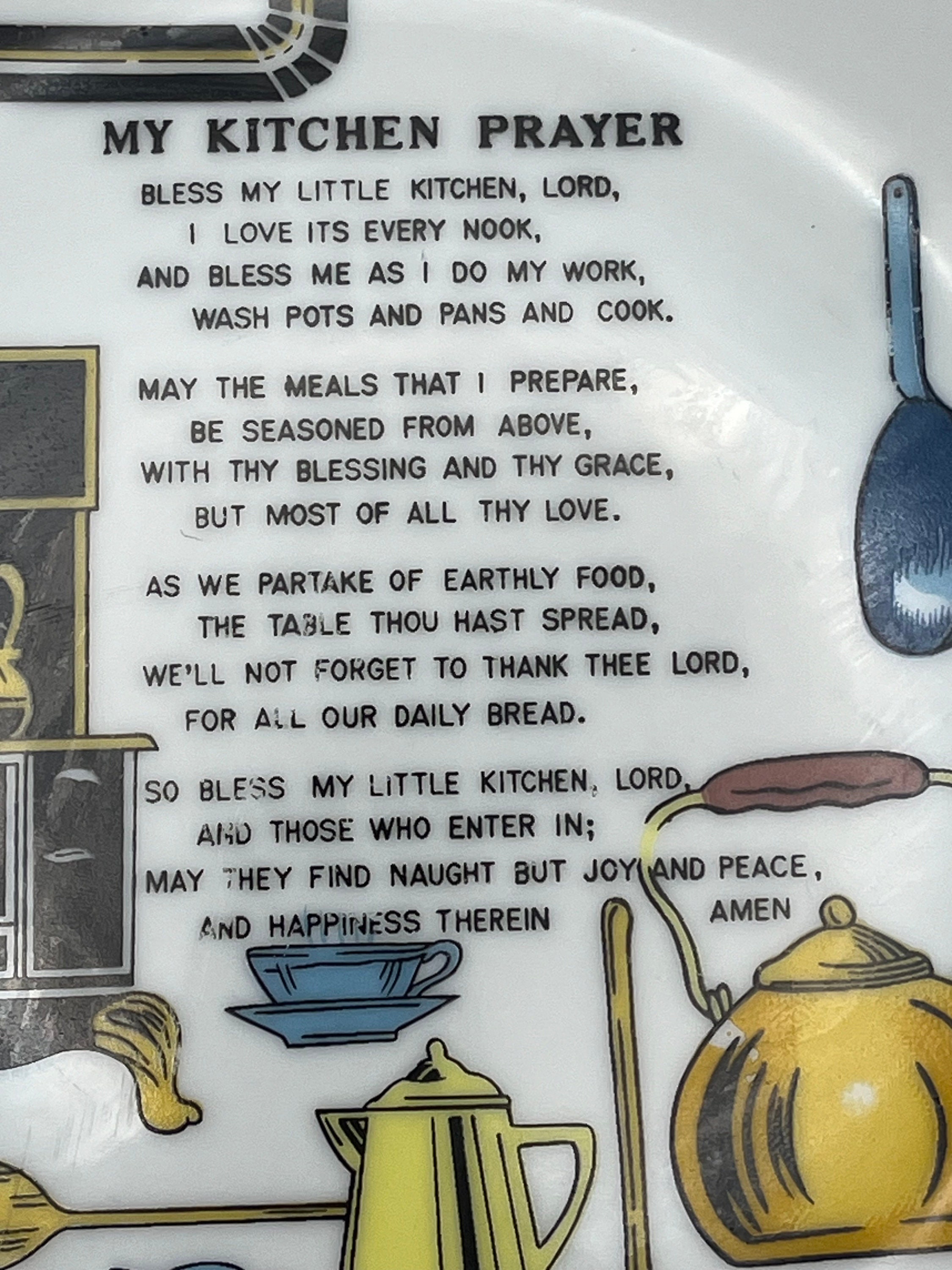 Vintage My Kitchen Prayer Plate Kitchen Decor Kitchen Wall Plate Etsy