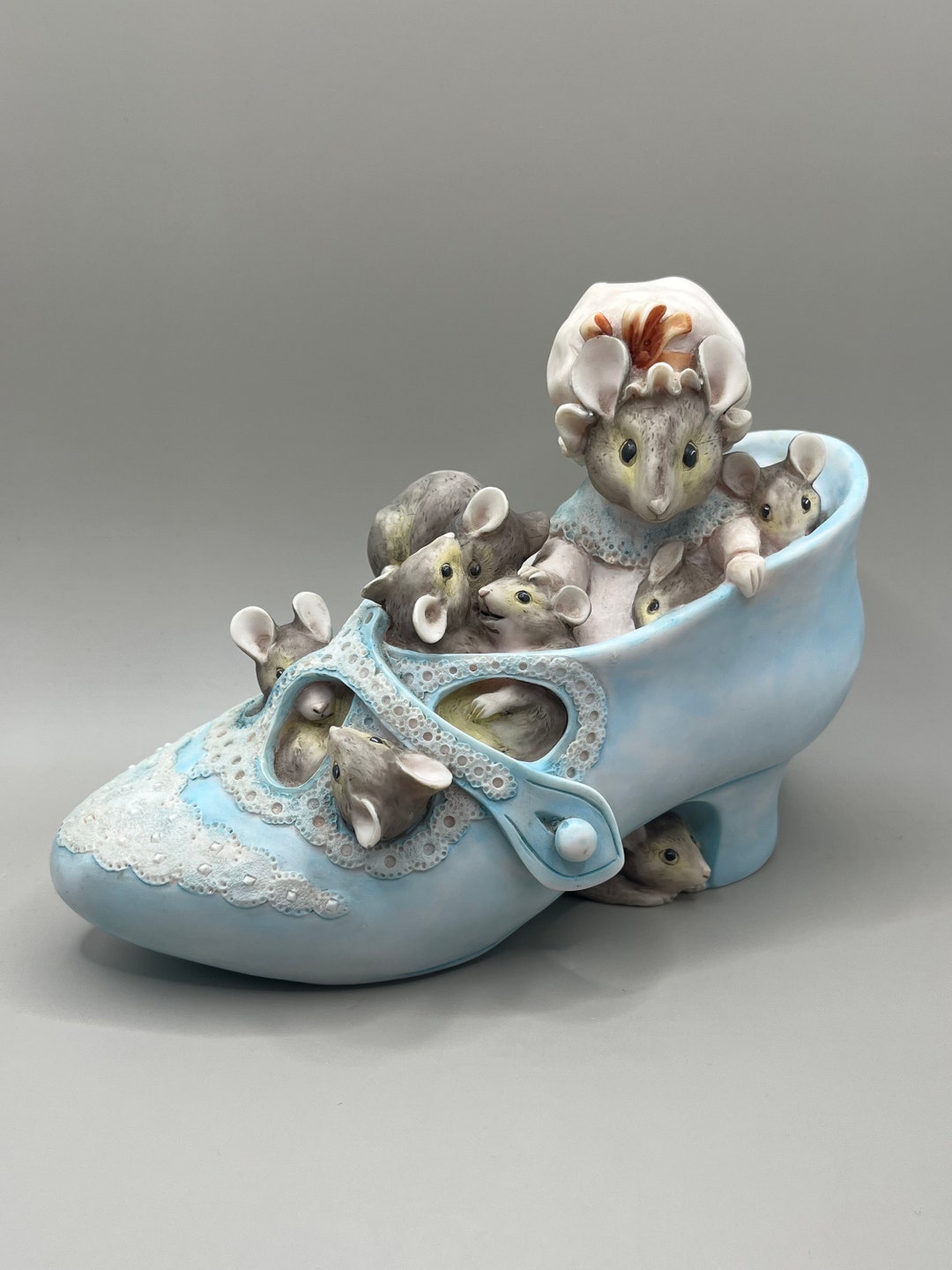Vintage 1994 Beatrix Potter Mice in a Shoe Ornament / Money Box by ...