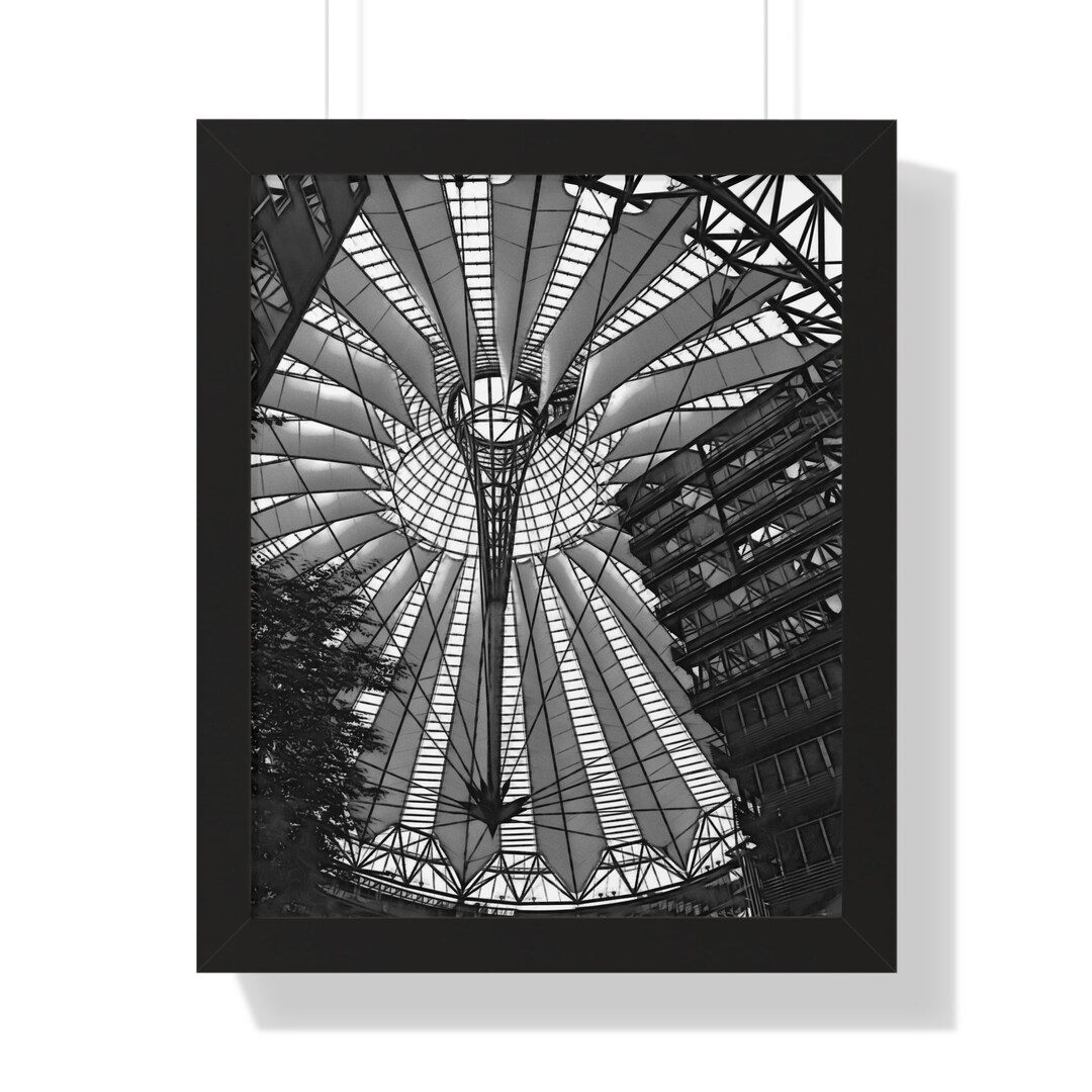 Framed Vertical Poster, Reichtag Building, Berlin, Germany, Black and ...