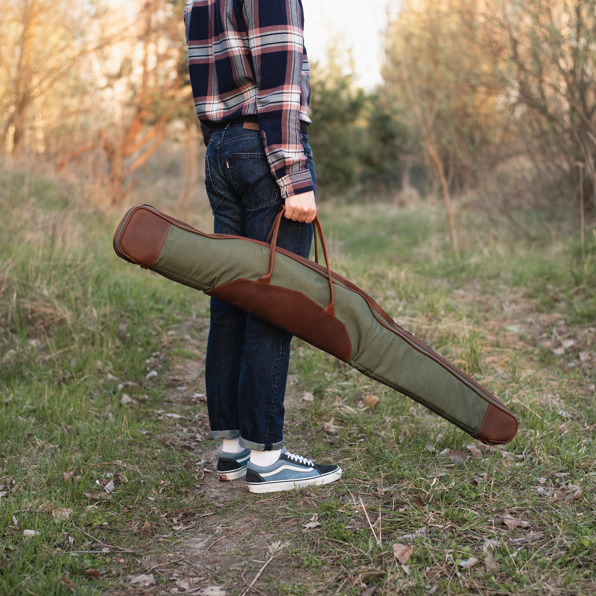 Leather Rifle Case, Leather Shotgun Case, Leather Hunting Case, Gift ...