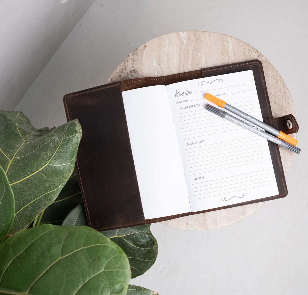 Leather Notebook Cover Custom, A5 Notebook Cover, A4 Notebook Cover, B5 ...