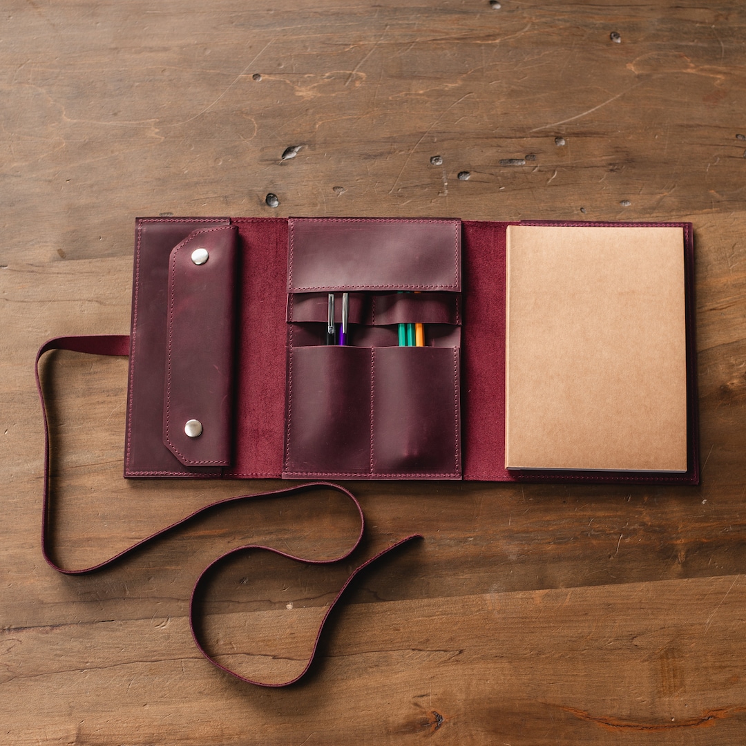 Engraved Sketchbook, Sketch Pad Cover, Leather Sketchbook Cover ...