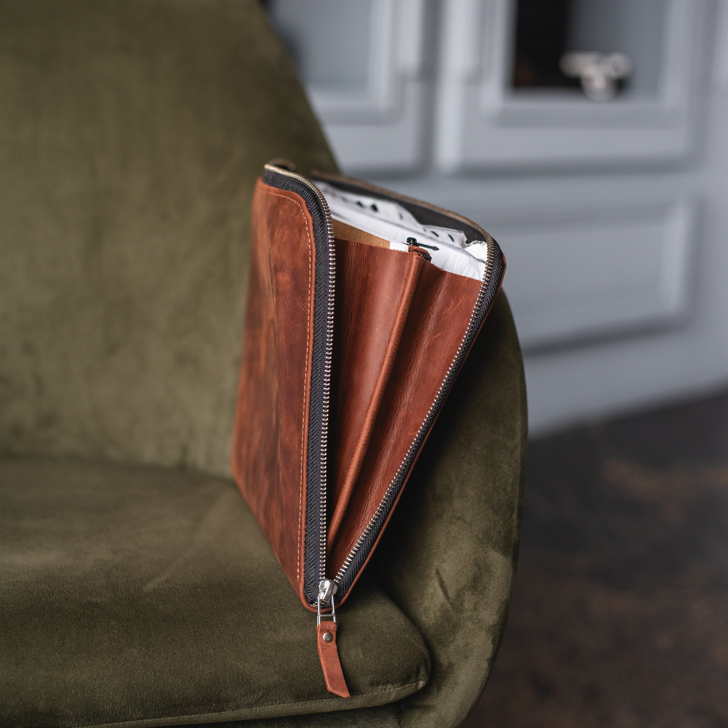 Personalized Folio, Leather Portfolio Women, File Folder Organizer, A4 ...
