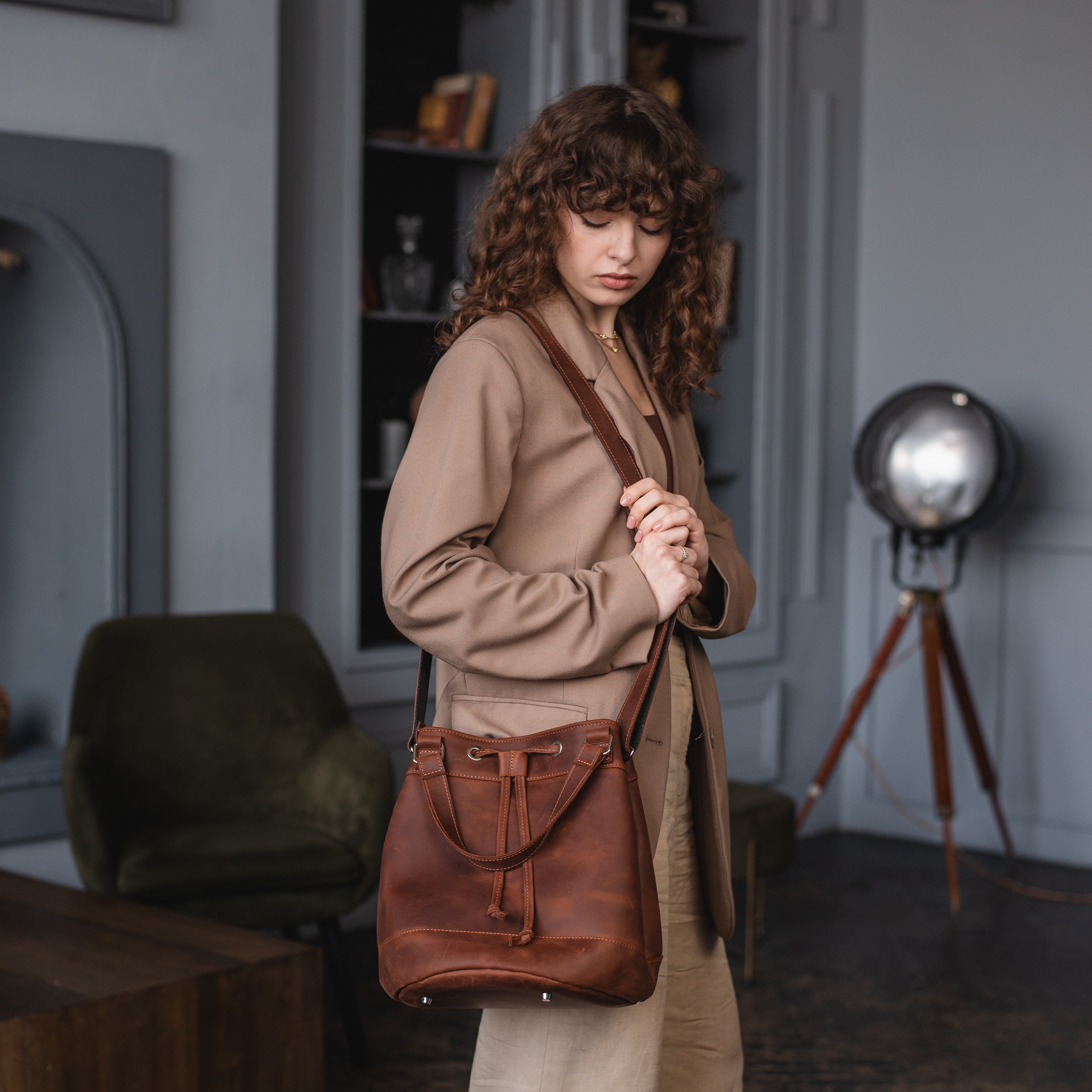 Handmade Bucket Bag, Leather Bucket Bag, Custom Bucket Bag, Leather ...