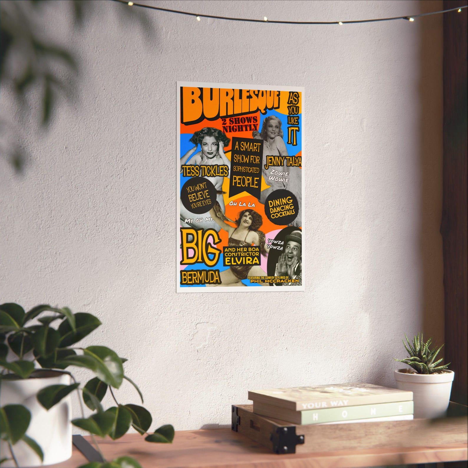 Vintage Burlesque Novelty Retro 1950's Funny Pop Art Matte Vertical ...